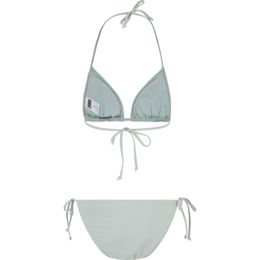 Urban Classics Damen B&uuml;gel-Bikini "Urban Classics Damen Ladies Recycled Triangle Bikini", beige, Gr. L, 83% Polyester, 17% Elasthan, Bikini-Sets