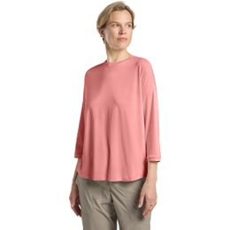 3/4-Arm-Shirt Jack Wolfskin "TRAVEL 3 4 T W", Damen, Gr. L (42/44), mineralrot, heather, Obermaterial: 95% Polyester, 5% sonstige Fasern, Shirts 3/4-Arm-Shirt