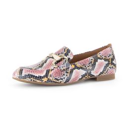 Gabor Damen Slipper, Gr. 36, bunt, Kalbsleder, Schuhe, Blockabsatz, Businessschuh mit goldfarbenem Schmuck-Zierriegel