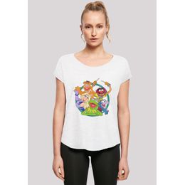 F4NT4STIC Damen T-Shirt "Disney Die Muppets Group Circle", wei&szlig;, Gr. S, Obermaterial: 100% Baumwolle, Shirts, Print