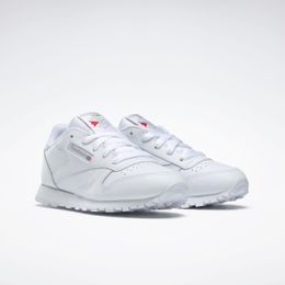 Reebok CLASSIC M&auml;dchen Sneaker "CLASSIC LEATHER", Gr. 32, wei&szlig;, Leder, Synthetik, Textil, Schuhe