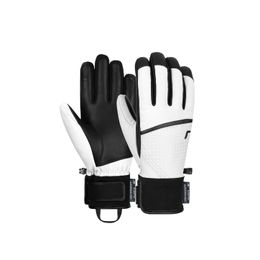 Reusch Damen Skihandschuhe "Mara R-TEX XT", schwarz-wei&szlig;, Gr. 8, mehrfarbig, 35% Polyamid, 30% Leder, 25% Polyester, 5% Wolle, 5% Elasthan,