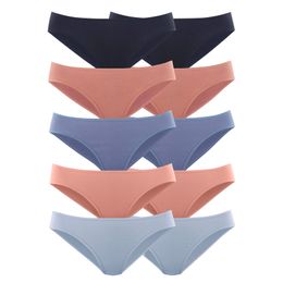 Petite Fleur Damen Bikinislip, Gr. 32, blau, Single Jersey, Obermaterial: 95% Baumwolle, 5% Elasthan, unifarben, Unterhosen, aus elastischer Baumwolle
