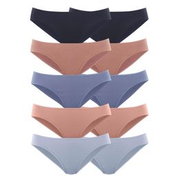 Petite Fleur Damen Bikinislip, Gr. 32, blau, Single Jersey, Obermaterial: 95% Baumwolle, 5% Elasthan, unifarben, Unterhosen, aus elastischer Baumwolle