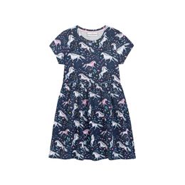 DANAMADE M&auml;dchen Jerseykleid "DANAMADE Dresses DBABETTE", blau, Gr. 146, 95%Baumwolle 5% Elasthan, Kleider