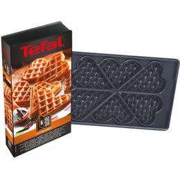 Tefal Herzwaffelplatten "XA8006", schwarz, B/H/T: 25cm 4,3cm x 15cm, Backbleche, passend f&uuml;r Tefal SW852D Snack Collection