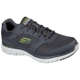 Skechers Herren Sneaker "FLEX ADVANTAGE 4.0", Gr. 48,5, grau, Leder, Lederimitat, Textil, Schuhe, mit leichtem Profil, Freizeitschuh, Halbschuh,