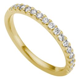 Goldring Firetti "Schmuck Geschenk Gold 333 Damenring Vorsteckring Memoire Lab Grown" Gr. 16, gelbgoldfarben, Fingerringe, Damen, 16, 0,33 VS = sehr kleine Einschl&uuml;sse, Diamanten Gelbgold 333, 2,1mm, Diamanten, Gelbgold 333, Goldring, mit Brillanten