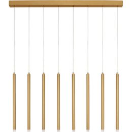 NOVA LUCE LED-H&auml;ngeleuchte "TRIMLE", gold, 8, &Oslash; 2,5cm H: 50cm, 1 Stk., Leuchten