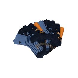 Schiesser M&auml;dchen Kurzsocken "Socken Legwear Kids 10P 10er Pack", Gr. 31, blau, Obermaterial: 75% Baumwolle CO. 24% Polyamid PA. 1% Elasthan EL.,