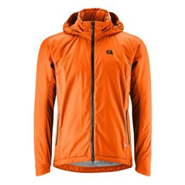 Gonso Herren Fahrradjacke "Save Jacket Therm M", orange, Gr. S, 100% Polyester, Jacken, Herren Regenjacke wind- und wasserdicht, Radjacke mit Kapuze