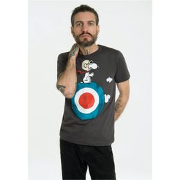 logoshirt Herren T-Shirt "Peanuts - Snoopy Pilot", grau, Gr. M, bedruckt, 100% Baumwolle, Shirts, mit lizenziertem Print