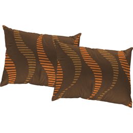 Dekokissen WIRTH, B:40cm L:60cm, orange, Baumwolle, Polyester, Dekokissen_Sitzkissen_Kissenh&uuml;llen, "LUPARA", Kissenh&uuml;lle ohne F&uuml;llung, 2 St&uuml;ck