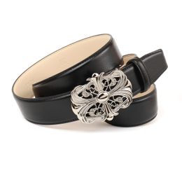 Anthoni Crown Damen Lederg&uuml;rtel, schwarz, Gr. 105, Rindsleder, G&uuml;rtel