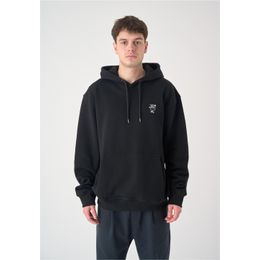 Cleptomanicx Herren Kapuzensweatshirt "Sketch Gull", schwarz, Gr. XL, bestickt, 100% Baumwolle, Sweatshirts, mit toller Stickerei auf der Brust