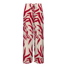Schlupfhose Only "ONLSAKURA LOOSE PULL UP PANTS WVN", Damen, Gr. XS, N-Gr, barbados cherry aop:flower, Web, Obermaterial: 55% Viskose, 45% Nylon, bedruckt, loose fit lang, Hosen Schlupfhose, Viskosemischung, loose fit