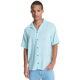 Funktionshemd Quiksilver "Sunrise", Herren, Gr. L, US-Gr&ouml;&szlig;en, blau haze, Obermaterial: 55% Walkfrottier, 45% Hanf;, Hemden