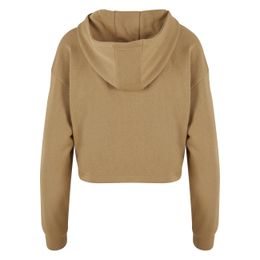 Urban Classics Damen Kapuzenpullover "Urban Classics Damen Ladies Oversized Cropped Light Terry Hoodie", beige, Gr. XS, unifarben, 35% Baumwolle, 35%