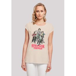 F4NT4STIC Damen T-Shirt "Stranger Things Retro Bikers", wei&szlig;, Gr. 4XL, Obermaterial: 100% Baumwolle, Shirts, Premium Qualit&auml;t