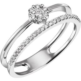 Firetti Damen Fingerring "Schmuck Geschenk Silber 925 Silberring Ring mehrreihig", 60, Silber 925 (Sterlingsilber), 3,7mm, silber, Silber 925