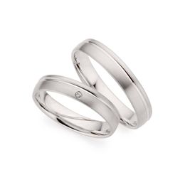 Phoenix PH&Ouml;NIX Damen Trauring "Schmuck Geschenk Silber 925 Trauring Ehering LIEBE versch. Varianten", 49, ohne Brillant, Silber 925 (Sterlingsilber), 4mm,