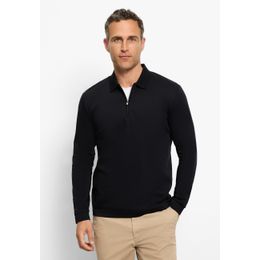 OLYMP Herren Poloshirt "OLYMP Casual Wirk, Polo langarm", schwarz, Gr. XL, 100% Baumwolle, Shirts