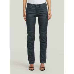 G-Star Raw G-STAR Damen Regular-fit-Jeans "Dartt Zip Slim Jeans", blau, Gr. 27, Obermaterial: 92% Baumwolle, 7% Elastomultiester, 1% Elasthan, Jeans