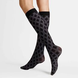 Hudson Damen Feinkniestr&uuml;mpfe "Kniestrumpf Spirit Line", Gr. 39, schwarz, Obermaterial: 96% Polyamid PA. 4% Elasthan EL., Socken