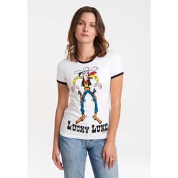 logoshirt Damen T-Shirt "Lucky Luke", bunt, Gr. XL, bedruckt, 100% Baumwolle, Shirts, mit lizenziertem Originaldesign