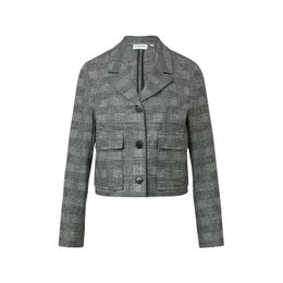 comma, COMMA Damen Jackenblazer, grau, Gr. 34, gemustert, Web, Obermaterial: 53% Viskose, 45% Polyester, 2% Elasthan, Blazer, mit Muster