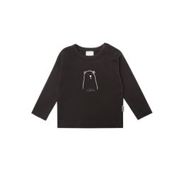 Liliput Jungen Langarmshirt "B&auml;r", schwarz, Gr. 98, bedruckt, 100% Baumwolle, Shirts, mit angenehmem Rundhalsausschnitt