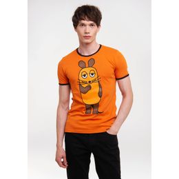 logoshirt Herren T-Shirt "Die Sendung mit der Maus - Die Maus", bunt, Gr. L, unifarben, 100% Baumwolle, Shirts, mit lizenziertem Print