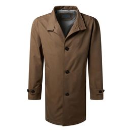 Kurzmantel Pierre Cardin, Herren, Gr. 54, otter, Web, Obermaterial: 68% Baumwolle, 32% Polyester, unifarben, gerade Po-bedeckend, Rundhals, 2-Knopf-Manschette, M&auml;ntel Kurzmantel, mit Knopfleiste
