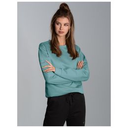 TRIGEMA Damen Sweatshirt "TRIGEMA Sweatshirt aus Biobaumwolle", gr&uuml;n, Basic, Gr. M, 75% Baumwolle (Biobaumwolle kbA), 25% Baumwolle (recycelt),
