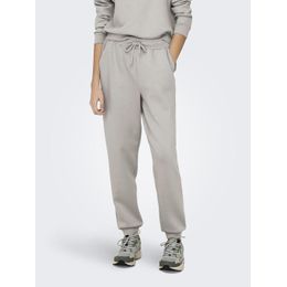 Only Play Damen Sweathose "ONPLOUNGE HW SWEAT PNT - NOOS", grau, Gr. S, unifarben, Sweatware, Obermaterial: 80% Polyester, 15% Viskose, 5% Elasthan,
