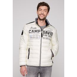CAMP DAVID Herren Outdoorjacke, grau, Gr. XXL, bedruckt, bestickt, Steppware, Material Oberstoff: 100% Polyester, Futter: 100% Polyester, F&uuml;llung: