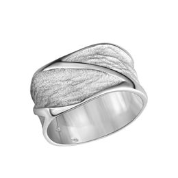 Vivance Damen Fingerring "925/- Sterling Silber rhodiniert matt/glanz", 054 (17,2), Silber 925 (Sterlingsilber), wei&szlig;, Silber 925 (Sterlingsilber),