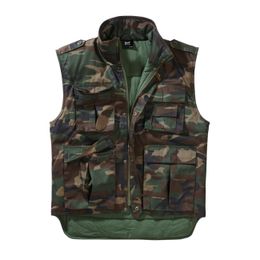 Jerseyweste Brandit "Brandit Herren Ranger Vest", Herren, Gr. 5XL, woodland, 80% Polyester, 20% Baumwolle, Westen