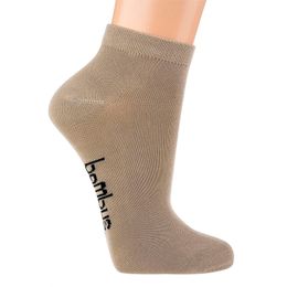 Damen Sneakersocken, 1beige, 75% Viskose, 22% Polyamid, 3% Elasthan, Socken