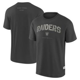 Fanatics Damen T-Shirt "Fanatics T-Shirt Las Vegas Raiders Elevated Signature SS", schwarz, Gr. XL, 100% Baumwolle, Shirts