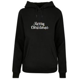 Merchcode Damen Kapuzensweatshirt "Merchcode Damen Ladies Merry Christmas Lights Basic Hoody"schwarz, Gr. XXL, mehrfarbig, 50% Baumwolle, 50%