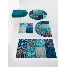 Badematte Grund, blau, Badematten