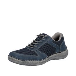 Rieker Herren Slip-On Sneaker, Gr. 40, blau, Lederimitat, Mesh, Schuhe, Freizeitsneaker, Halbschuh, Schlupfschuh mit Gummizug