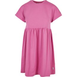 Urban Classics Damen A-Linien-Kleid "Urban Classics Damen Ladies Organic Empire Valance Tee Dress", pink, Gr. 4XL, unifarben, 100% Baumwolle, Kleider