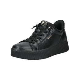 Tamaris Damen Sneaker "Tamaris Sneaker Leder/Textil", Gr. 39schwarz, schwarz, Leder, Textil, Schuhe