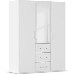 Dreht&uuml;renschrank Rauch "Kleiderschrank Schrank Garderobe Schlafzimmerschrank EVELYN", wei&szlig; (alpinwei&szlig;), B:151cm H:197cm T:61cm, Holzwerkstoff, Schr&auml;nke, Dreht&uuml;renschrank, in elegantem Stil mit Schubladen 3 Breiten und 2 H&ouml;hen MADE IN GERMANY
