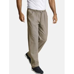 Schlupfhose Jan Vanderstorm "Schlupfjeans DAAN", Herren, Gr. 56, beige, Obermaterial: 100% Baumwolle CO., comfort fit lang, Hosen Schlupfhose