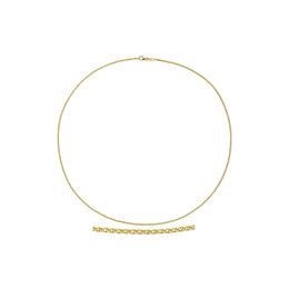 Firetti Damen Collierkettchen "Schmuck Geschenk Gold 375 Stegankerkettengliederung 1,6 mm breit", 45, Gelbgold 375, B: 1,6mm, gold, Gelbgold 375,