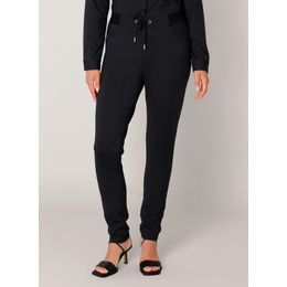 Base Level Damen Stoffhose "Tiana", schwarz, Gr. 40, unifarben, Web, Obermaterial: 75% Polyamid, 25% Elasthan, Hosen, Sommerhose aus reiner Viskose