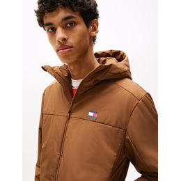 Tommy Jeans Herren Outdoorjacke, braun, Gr. S, unifarben, Web, Obermaterial: 100% Polyester, Jacken, Freizeitjacke, &Uuml;bergangsjacke, Regular Fit,